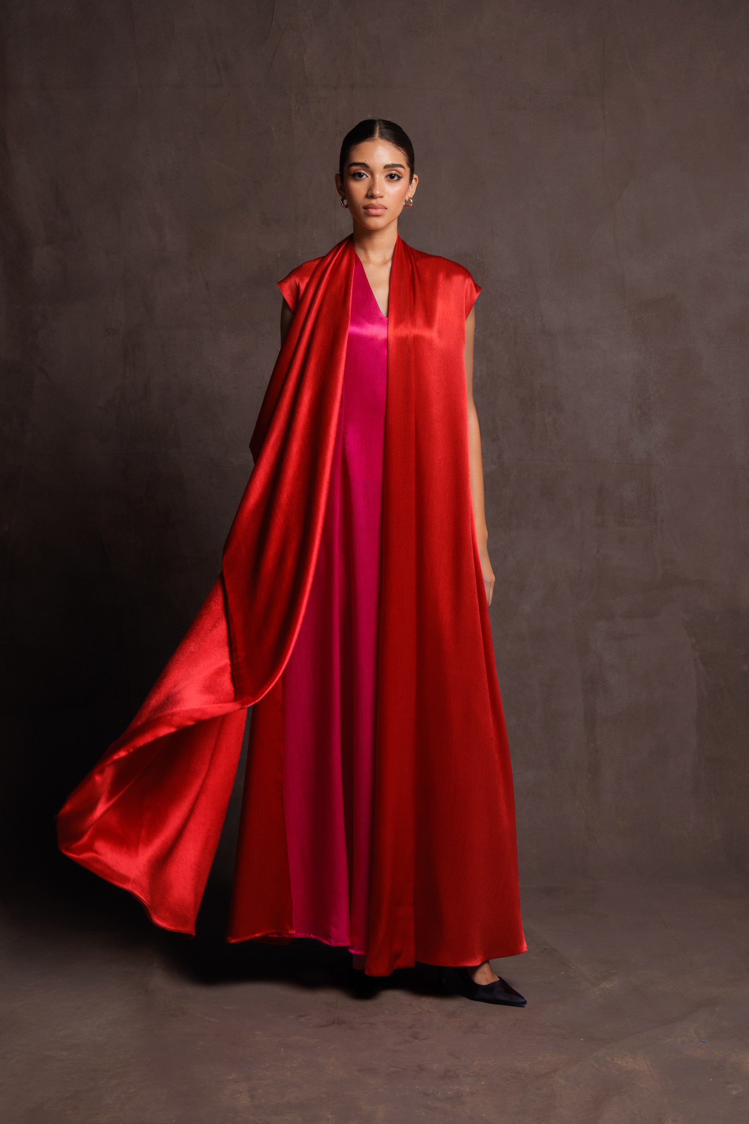 Ruby Drape Vest Dress – Anmar Gallery